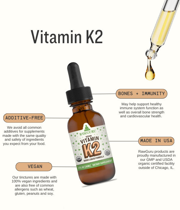 Organic Nano Vitamin K2 Tincture - 30 mL – Health Nut News